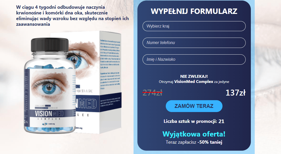 VisionMed Complex :Opinie,tabletki,Cena,opinia,kapsuÅ‚a,SkÅ‚ad,piguÅ‚ki