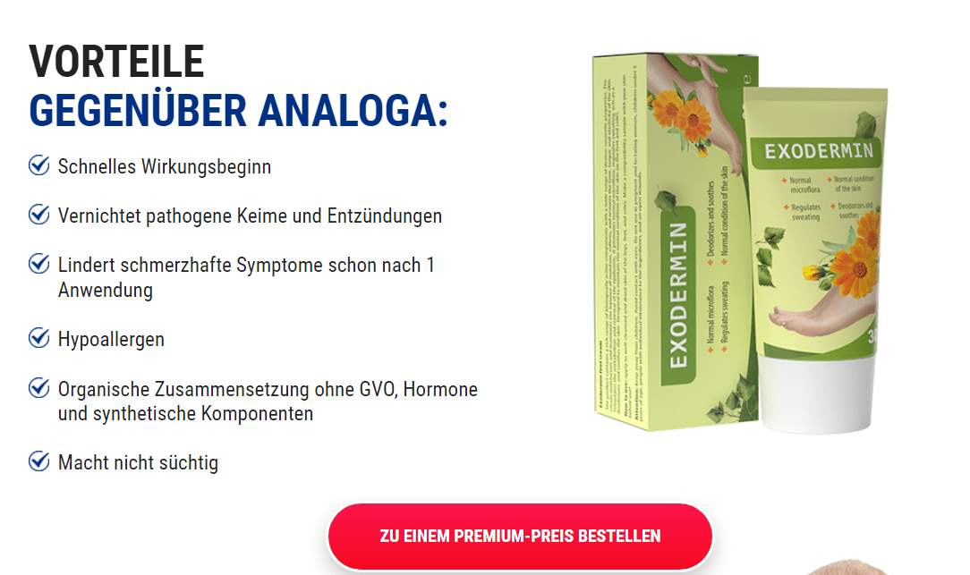 Exodermin : Creme, Bewertungen, Werke, Preis, Vorteile,Original,Kaufen