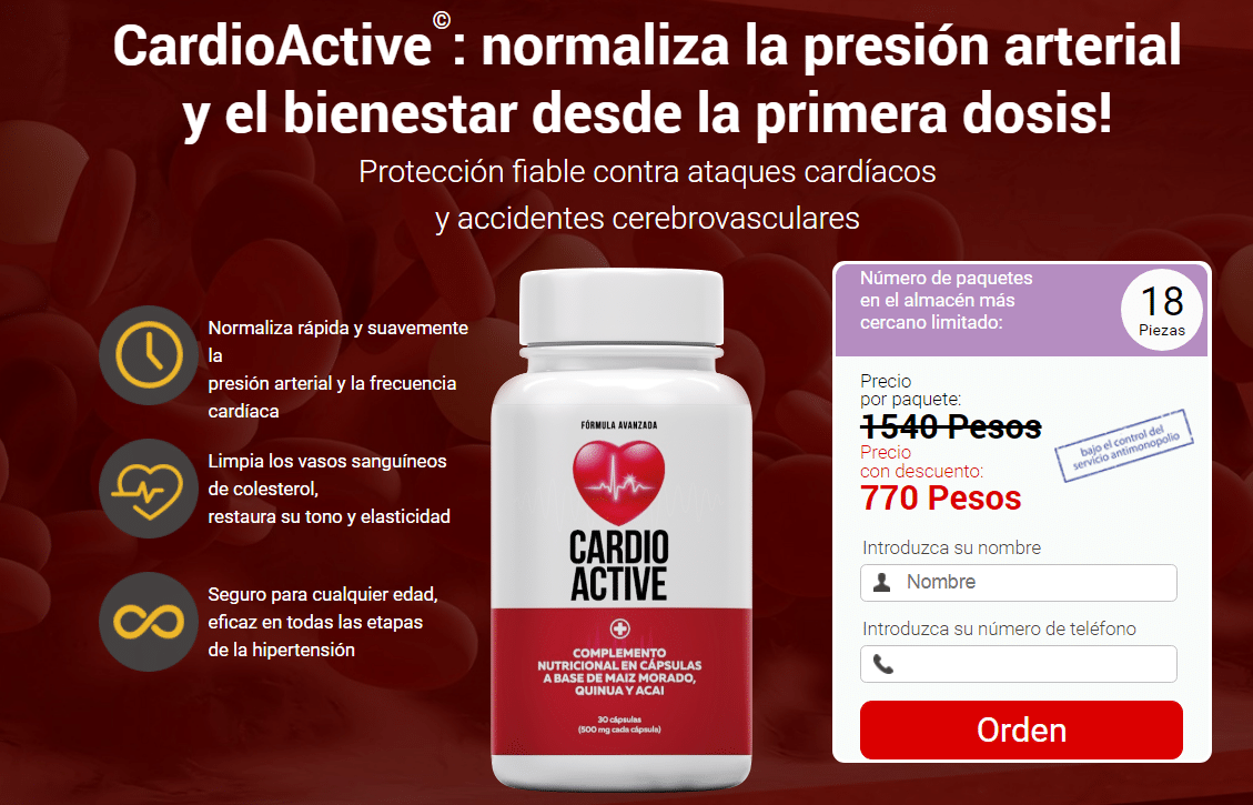 CardioActive : CÃ¡psula, ReseÃ±as, Precio, original, obras, Comprar