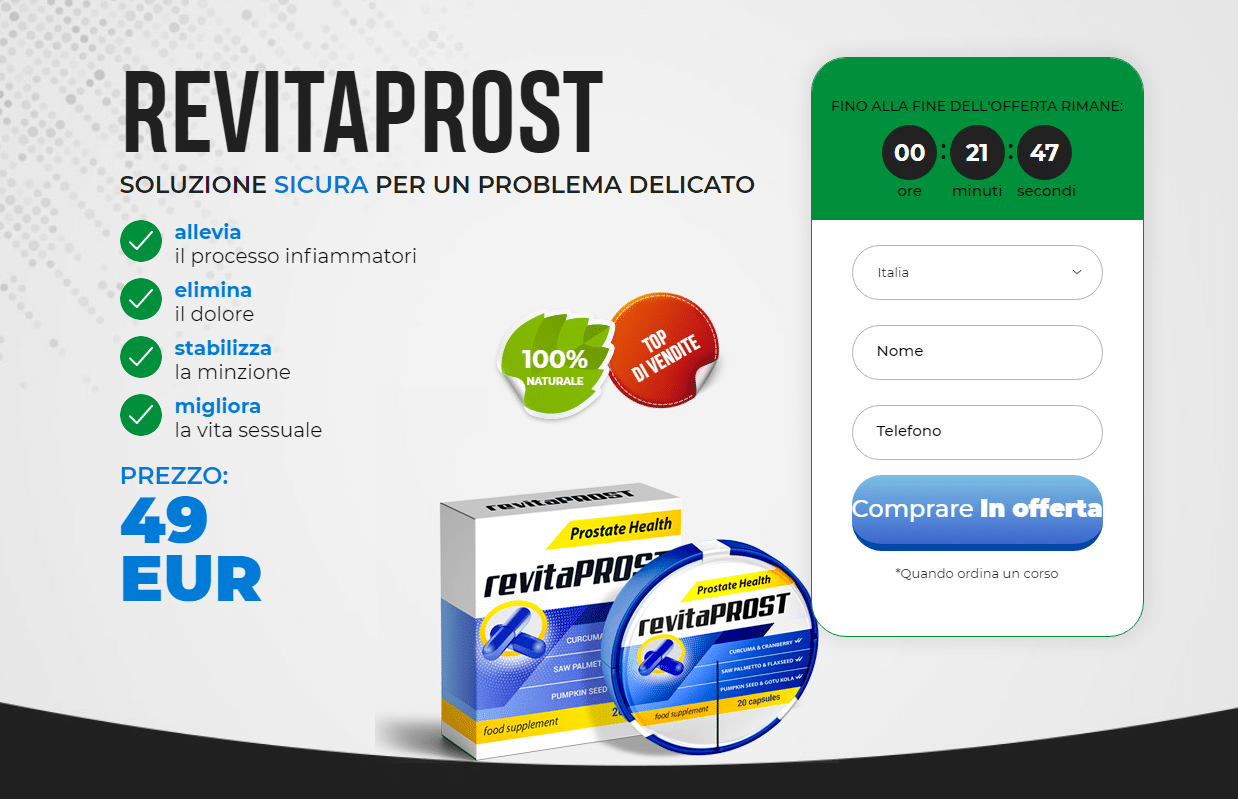 Revitaprost: Capsula, Recensioni, Prezzo, Benefici, Ingredienti ...