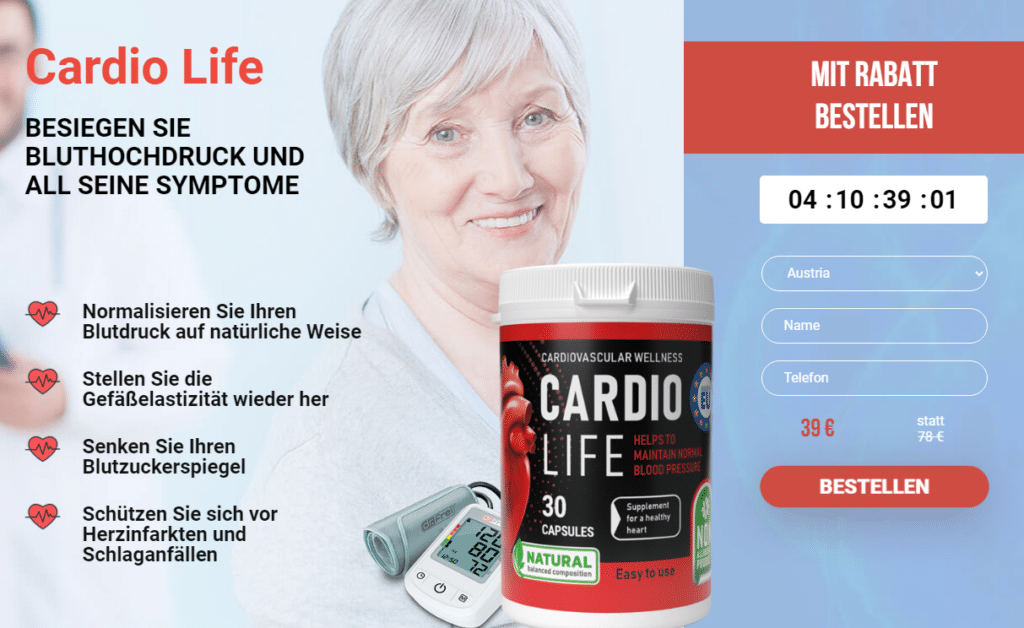 Cardio Life : Kapsel, Bewertungen, Preis, Wirkung, Vorteile, Kaufen