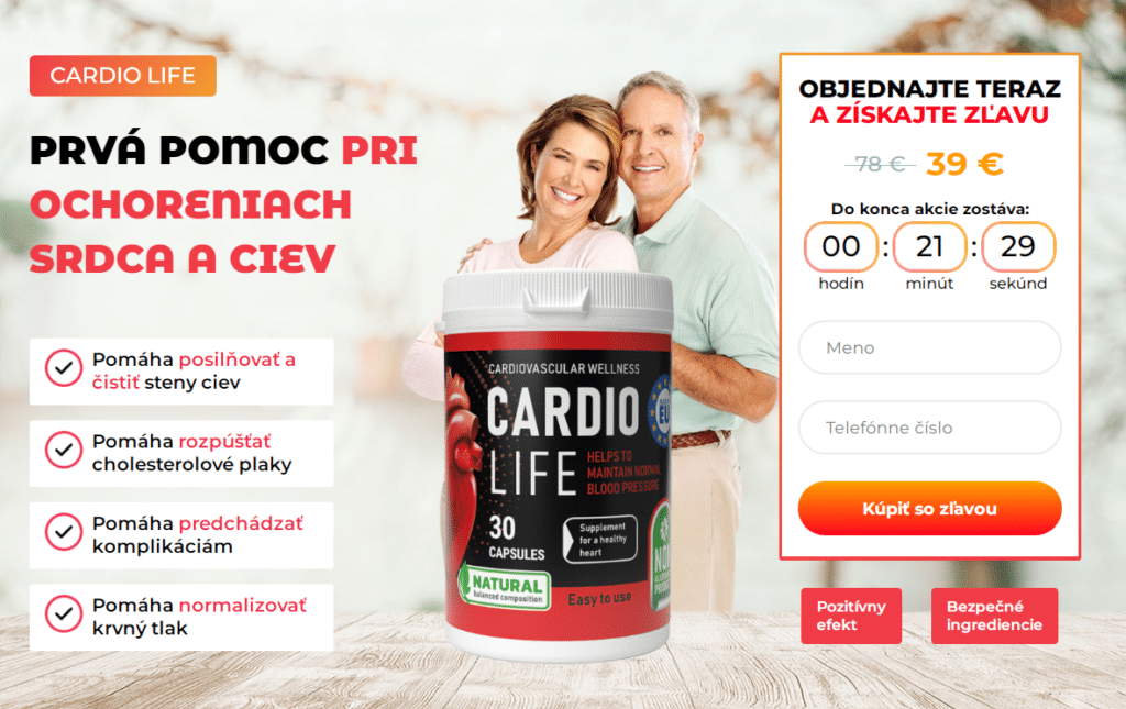 Cardio Life : Kapsula, Recenzie, Cena, Práca, Výhody, Originál, Kúpiť