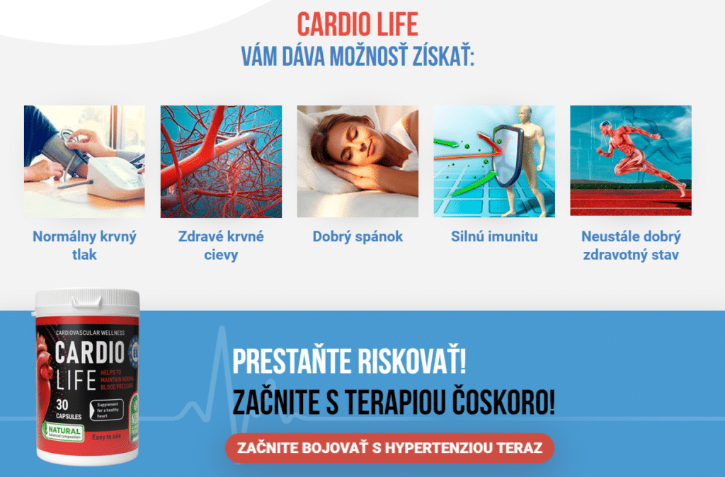 Cardio Life : Kapsula, Recenzie, Cena, Práca, Výhody, Originál, Kúpiť