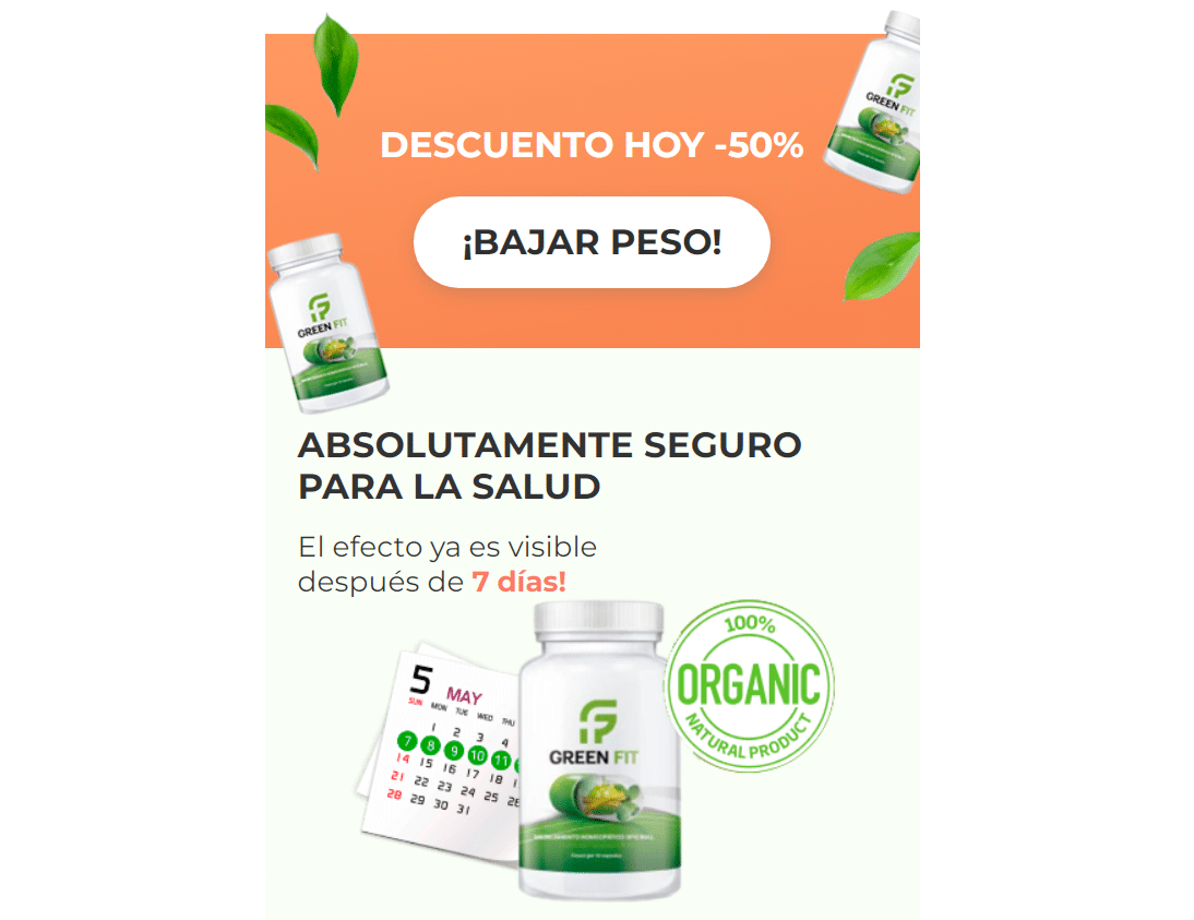 Green Fit: Cápsula, Reseñas, Funciona, Precio, Beneficios, Comprar!!
