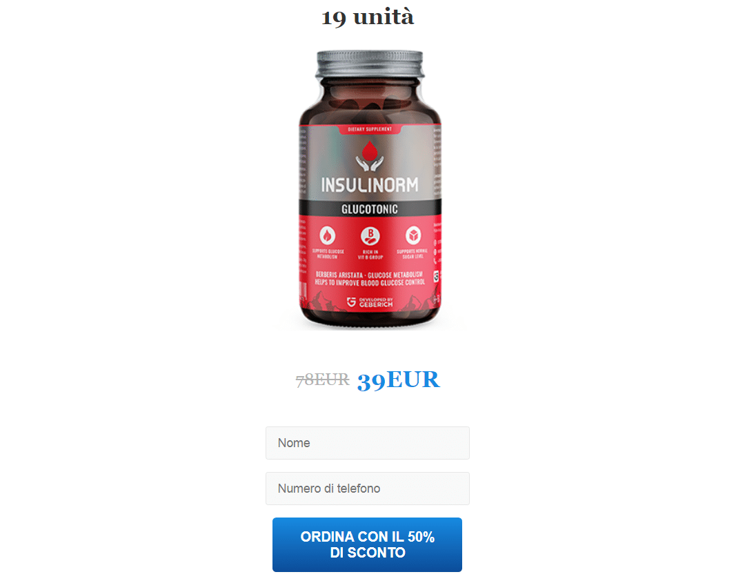 Insulinorm : Capsule, Recensioni, Prezzo, Funziona, Benefici, Acquista