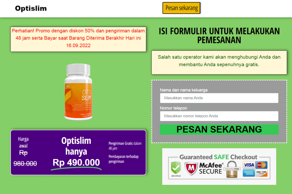 Optislim : Kapsul, Ulasan, Bahan, Harga, Asli, Farmasi, Manfaat