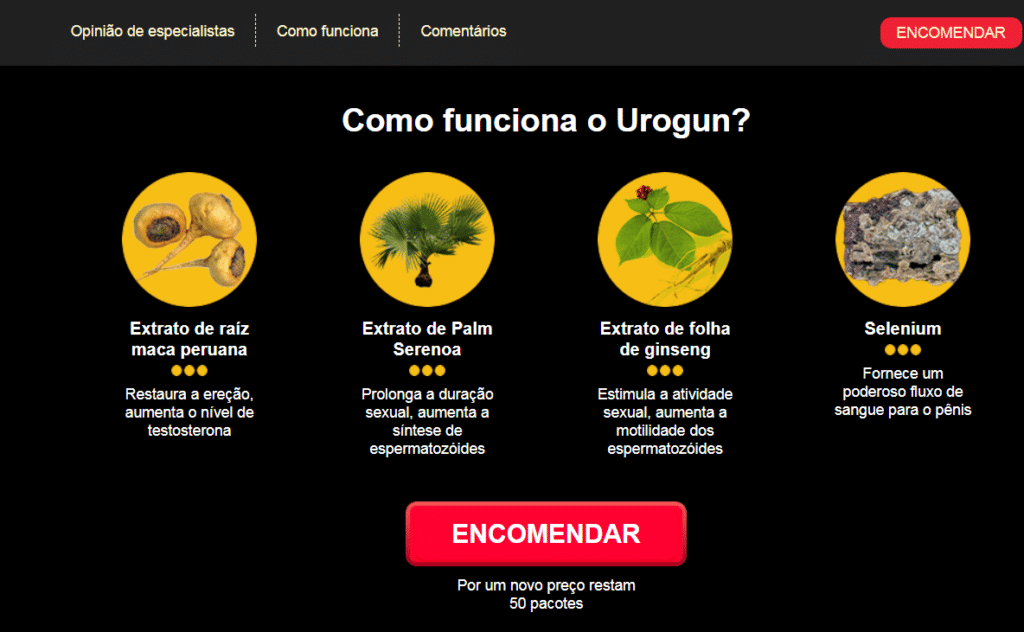 Urogun: cÃ¡psula, avaliaÃ§Ãµes, Ingredientes, PreÃ§o, original ...