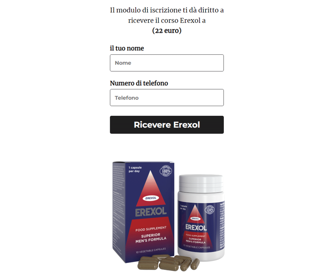 Erexol + Apexol: Prezzo, Pillole, recensioni, Benefici, ingredienti ...