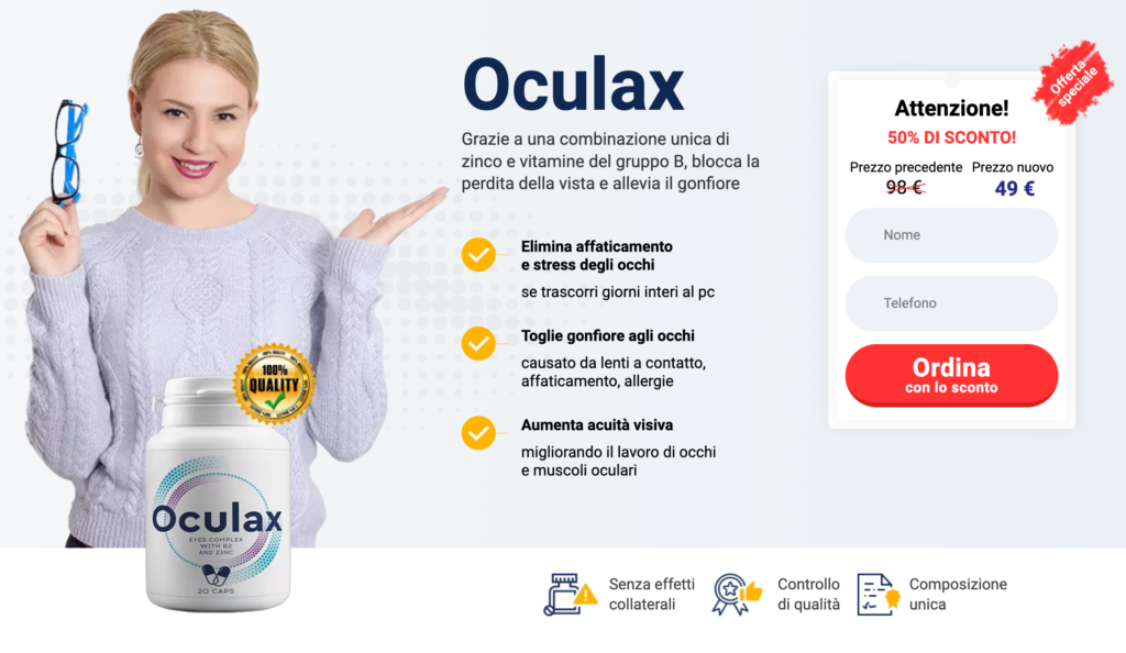 Oculax: Capsula, Recensioni, Prezzo, lavori, Ingredienti, Acquistare
