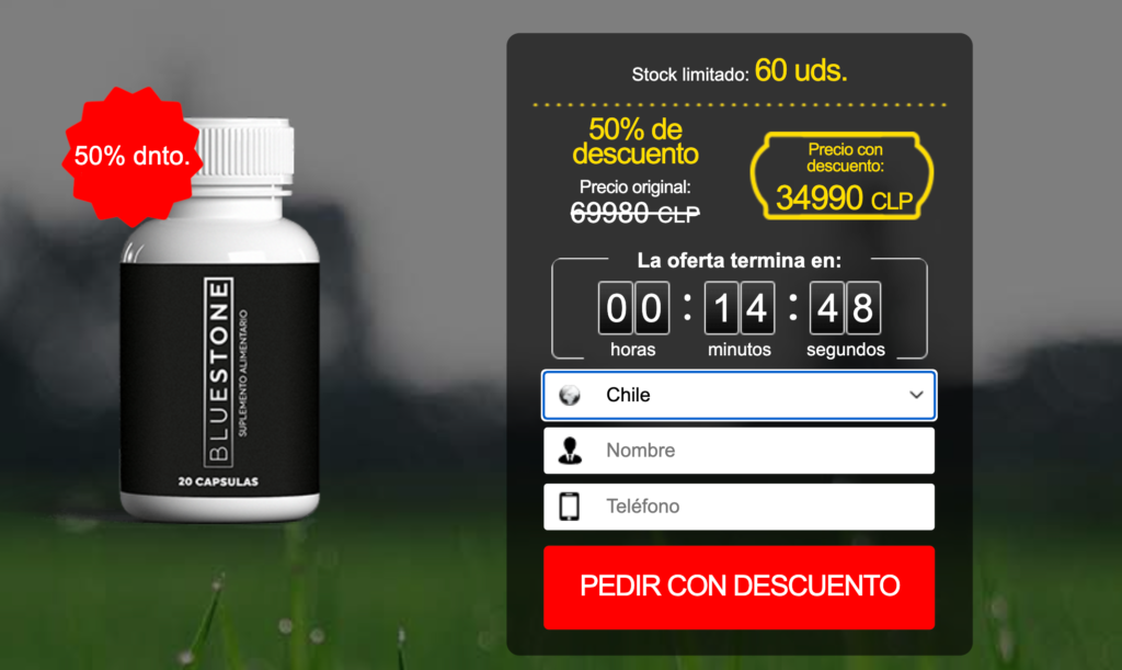 Bluestone:Cápsula de próstata-Reseñas-Beneficios-Funciona-Precio-Chile