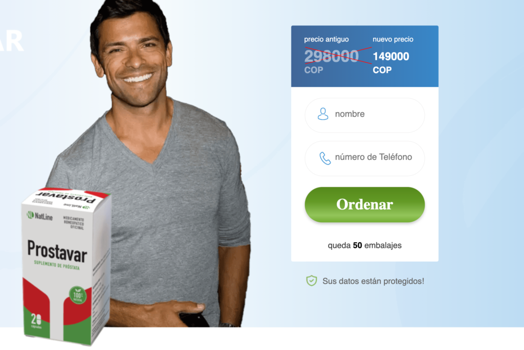 Prostavar : Cápsula de próstata-Reseñas-Beneficios-Funciona-Colombia