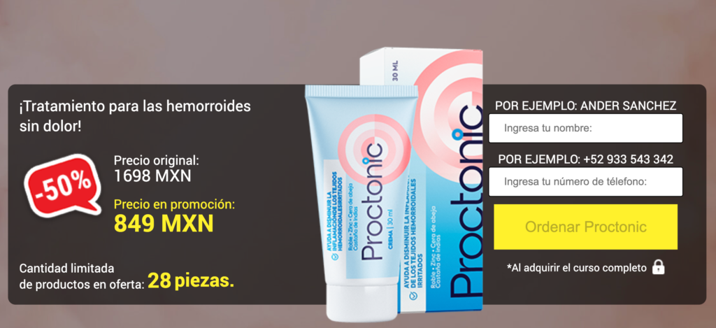 Proctonic : Crema para hemorroides-Reseñas-Beneficios-Precio-Mexico